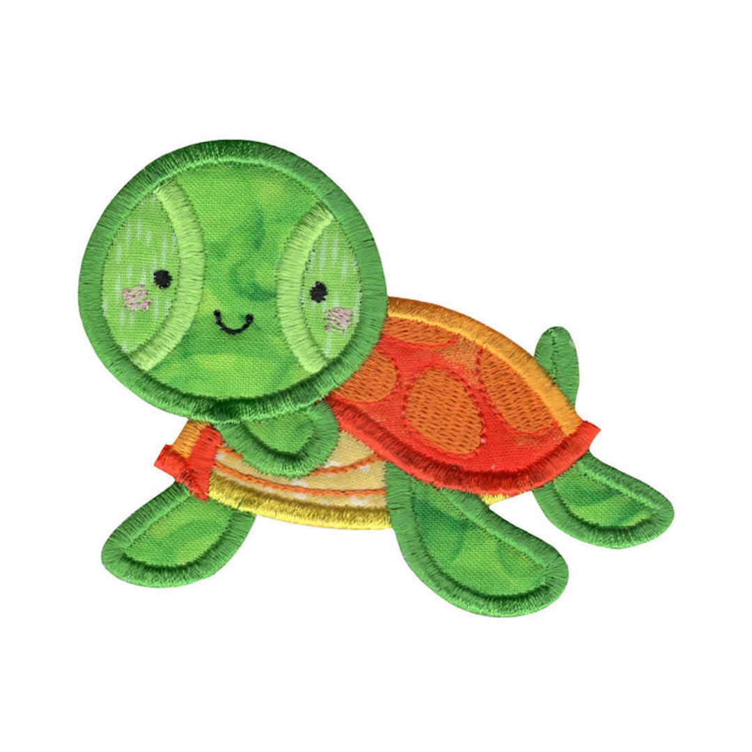 Turtle Applique Embroidery Design - 4x4 5x7 6x10 8x8 Sizes Included ...