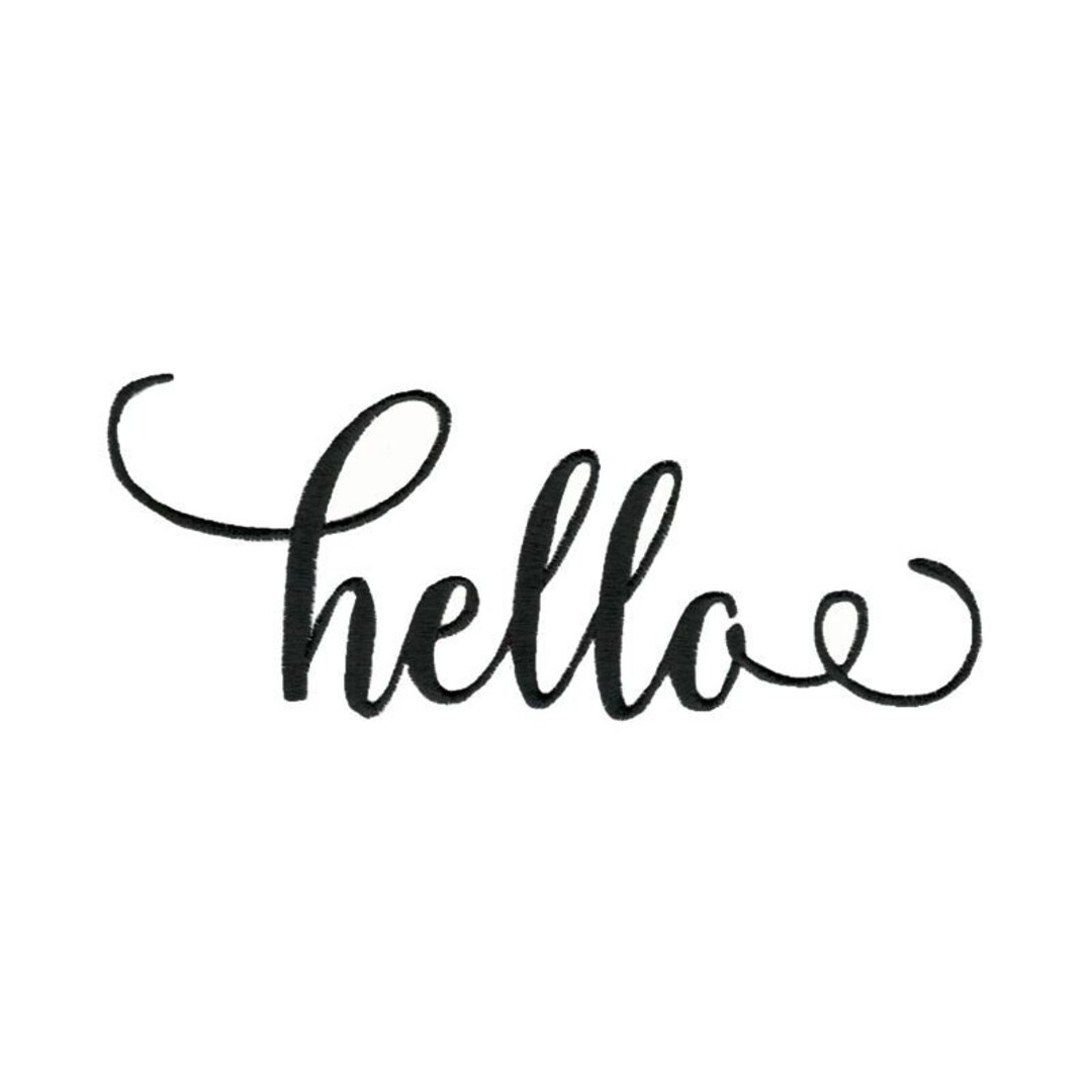 Hello - Machine Embroidery Design - 4x4 5x7 6x10 8x8 Sizes Included ...