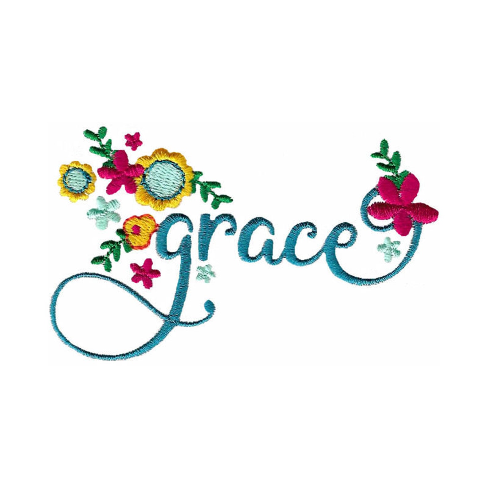 Grace Machine Embroidery Design - 4x4 5x7 Sizes Included - Religious ...