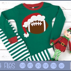 Football With Santa Hat SVG - Clipart and SVG File - Personal and Small ...