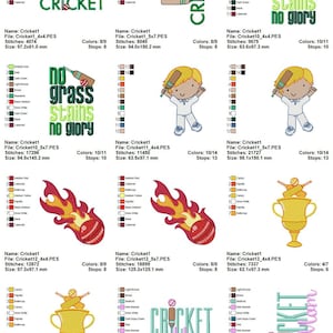 Cricket - 16 Machine Embroidery Designs - 4x4 and 5x7 Hoop Sizes ...