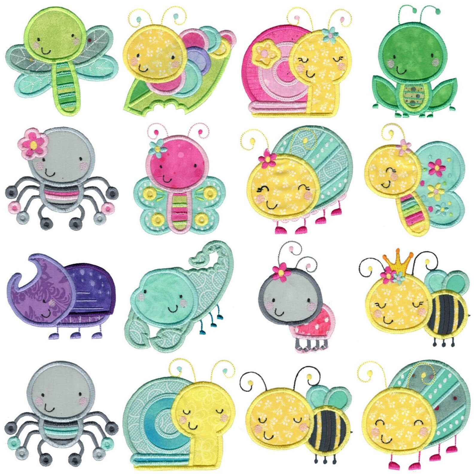 Cuddle Bug Too Applique 16 Machine Embroidery Designs 4x4 - Etsy