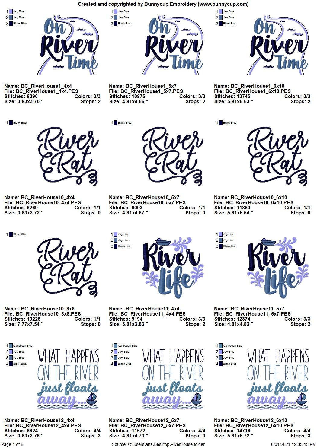 River House 22 Machine Embroidery Designs Multiple Sizes - Etsy