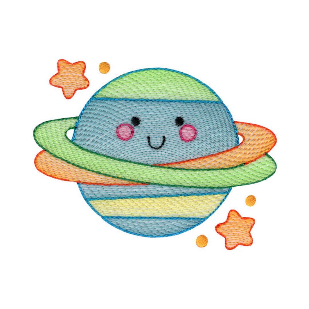 Sketch Planet Embroidery Design - Multiple Sizes Included - Sketch ...