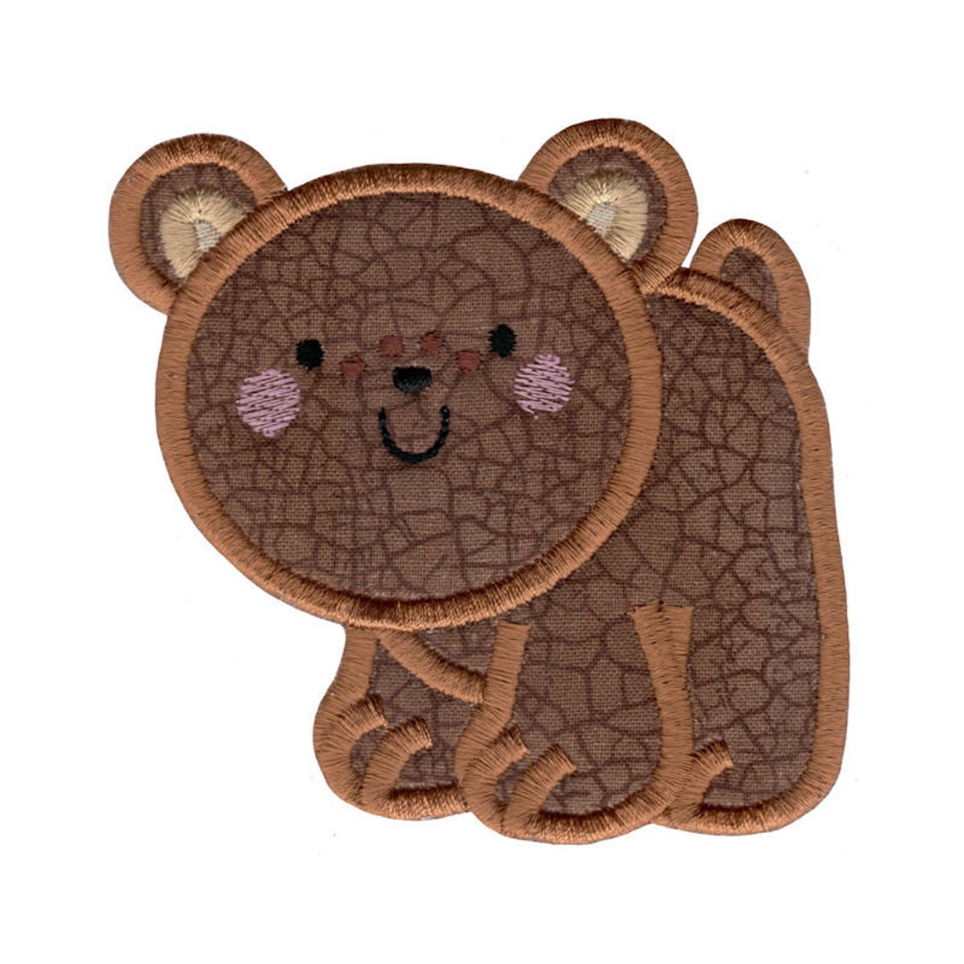 Cute Applique Bear - Embroidery Design - 4x4 5x7 6x10 8x8 Sizes ...