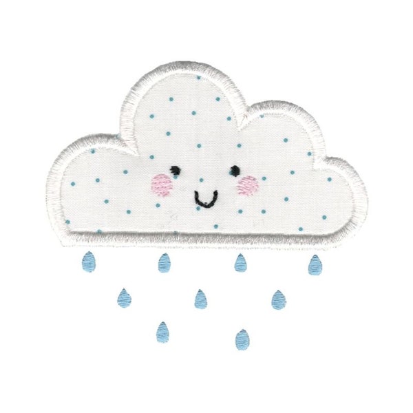 Rain Cloud Applique - Etsy