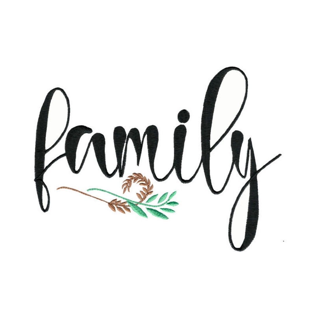 Family - Machine Embroidery Design - 4x4 5x7 Sizes - Family Embroidery ...