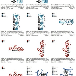 Motivational Sayings Six - 12 Machine Embroidery Designs - Multiple ...