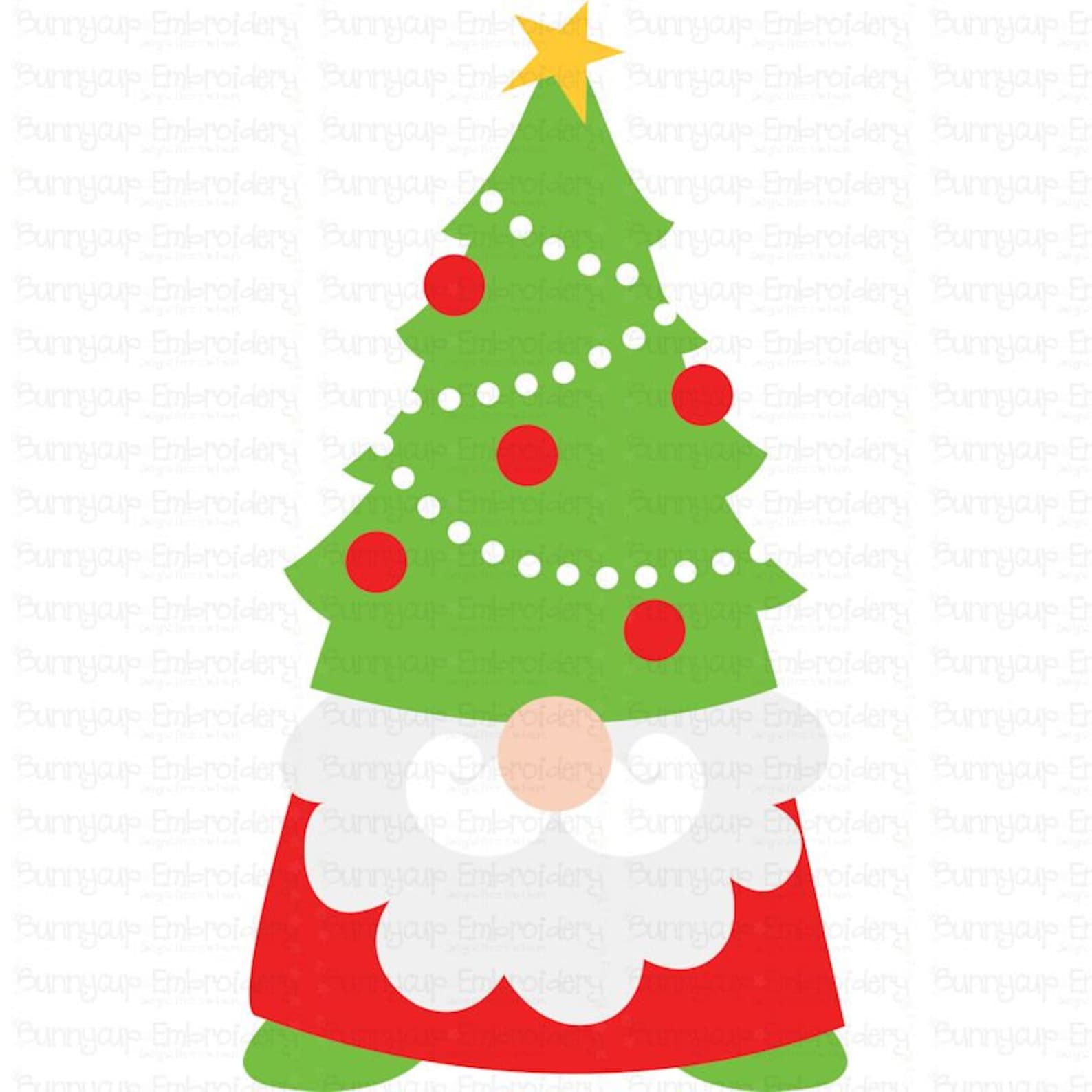 Christmas Tree Hat Gnome SVG Clipart and SVG File Personal - Etsy