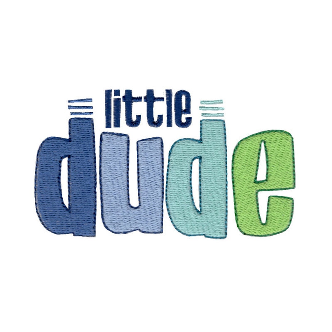 Little Dude Embroidery Design - 4x4 5x7 Sizes Included - Baby Boy ...