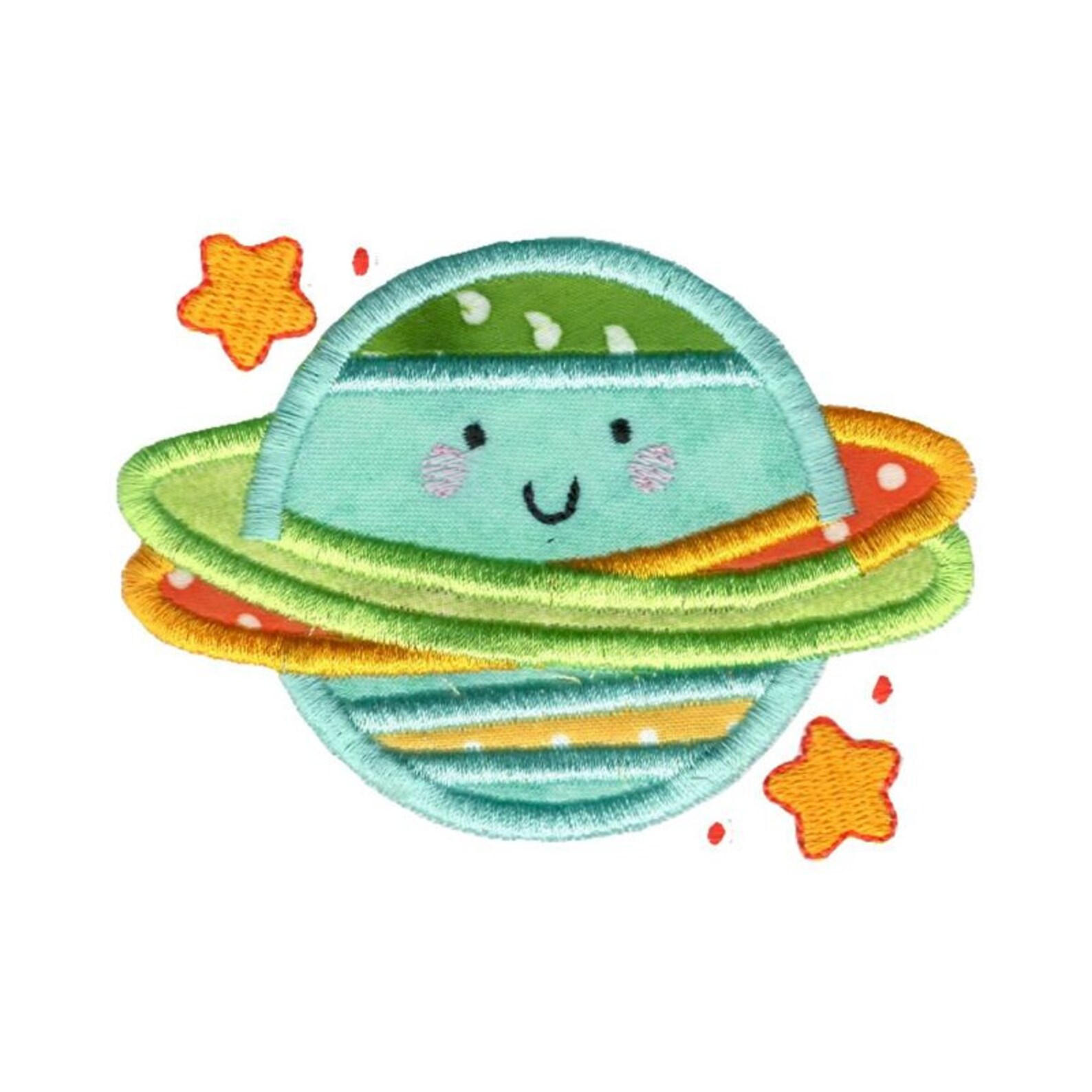 Applique Planet Embroidery Design 4x4 5x7 6x10 8x8 Sizes - Etsy