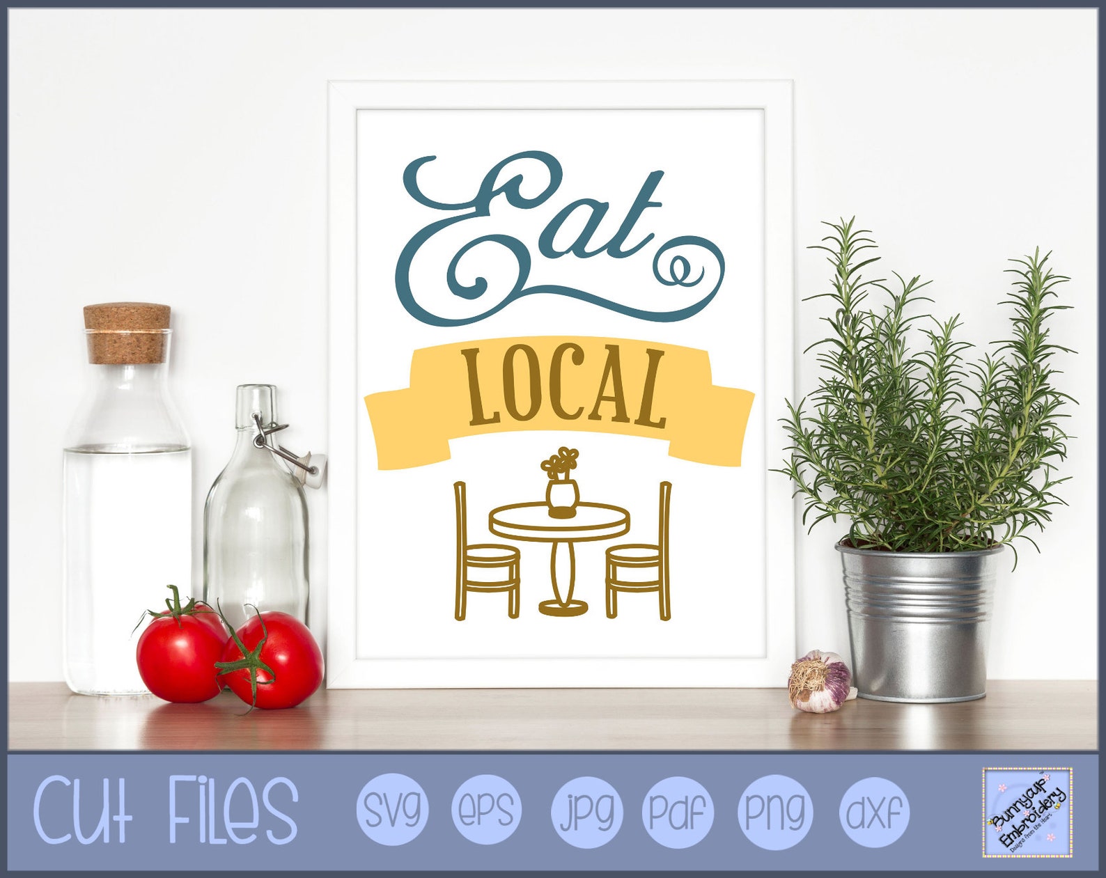 Eat Local SVG Clipart and SVG File Personal and Small - Etsy