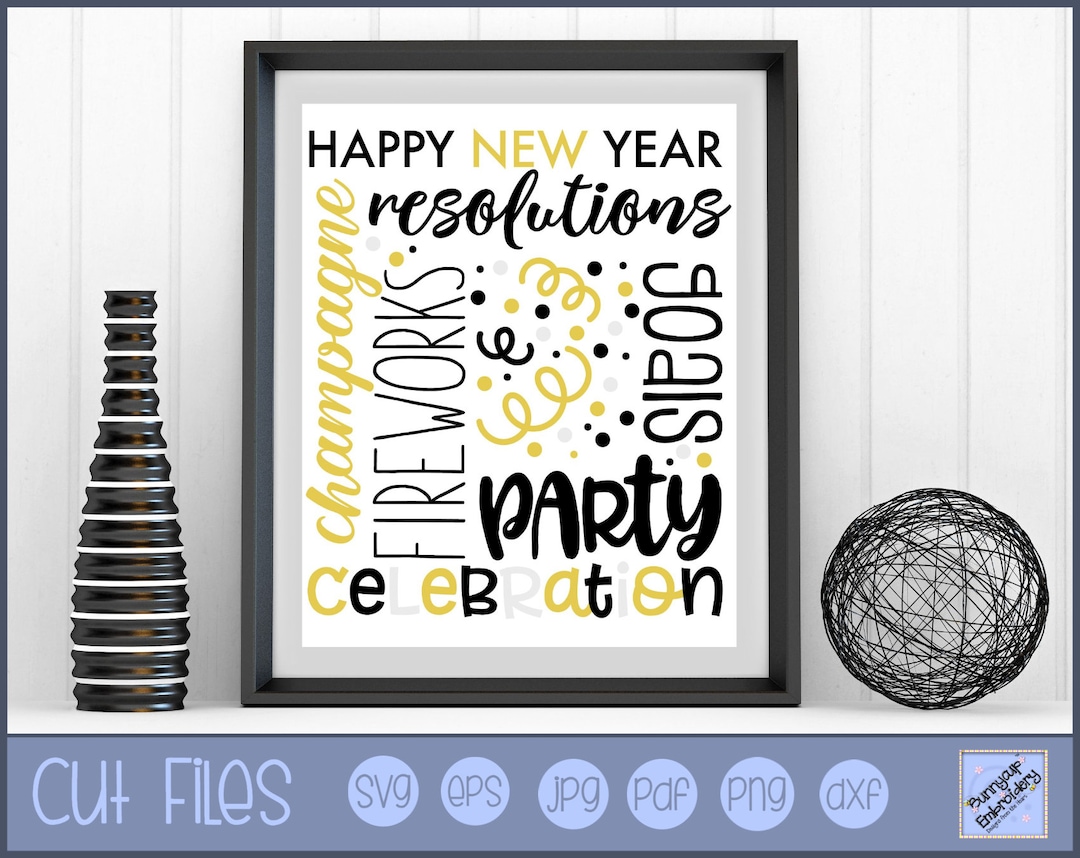 New Years Subway Art SVG Personal and Small Business Use New Years SVG ...