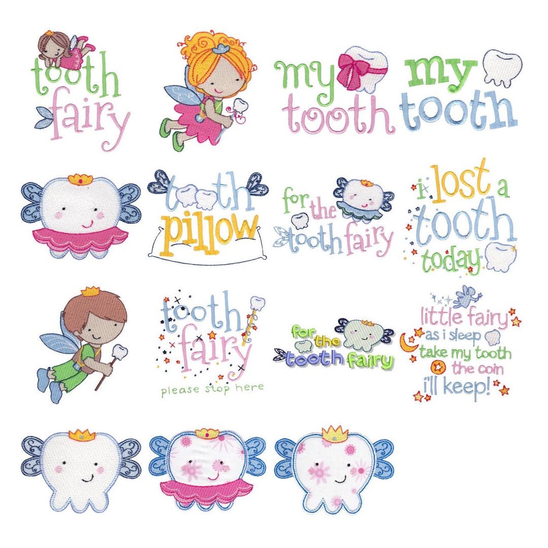 The Tooth - Machine Embroidery Designs - 4x4 5x7 Sizes Included - Tooth ...