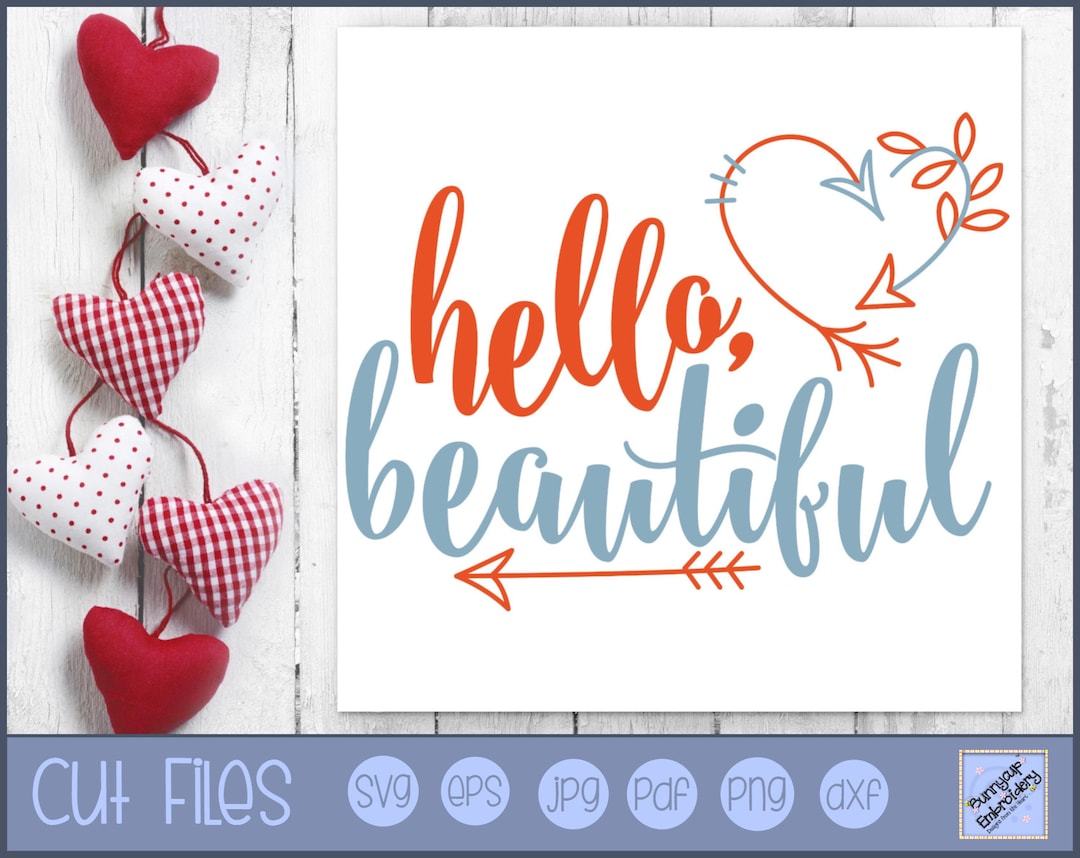 Hello Beautiful SVG Clipart and SVG File Personal and Small Business ...