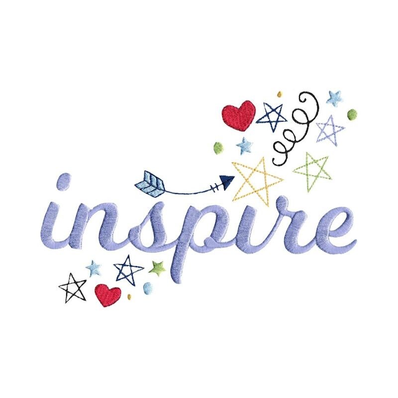 Inspire Machine Embroidery Design 4x4 5x7 6x10 8x8 Sizes | Etsy