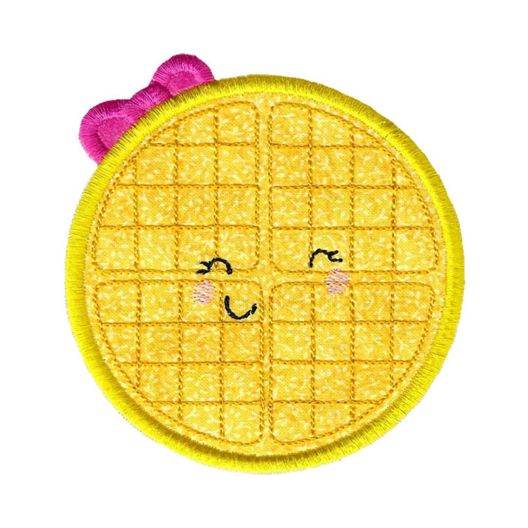 Waffle Applique - Applique Embroidery Design - 4x4 5x7 6x10 8x8 Sizes ...