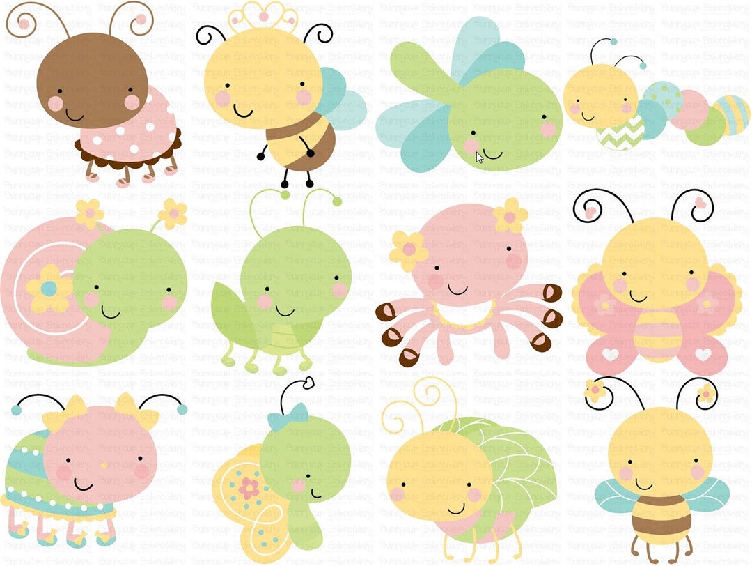 Cuddlle Bug Bundle - Clipart and SVG - 12 SVG, Clipart, Cut and ...