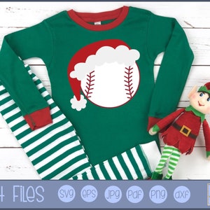 Baseball With Santa Hat SVG - Clipart and SVG File - Personal and Small ...