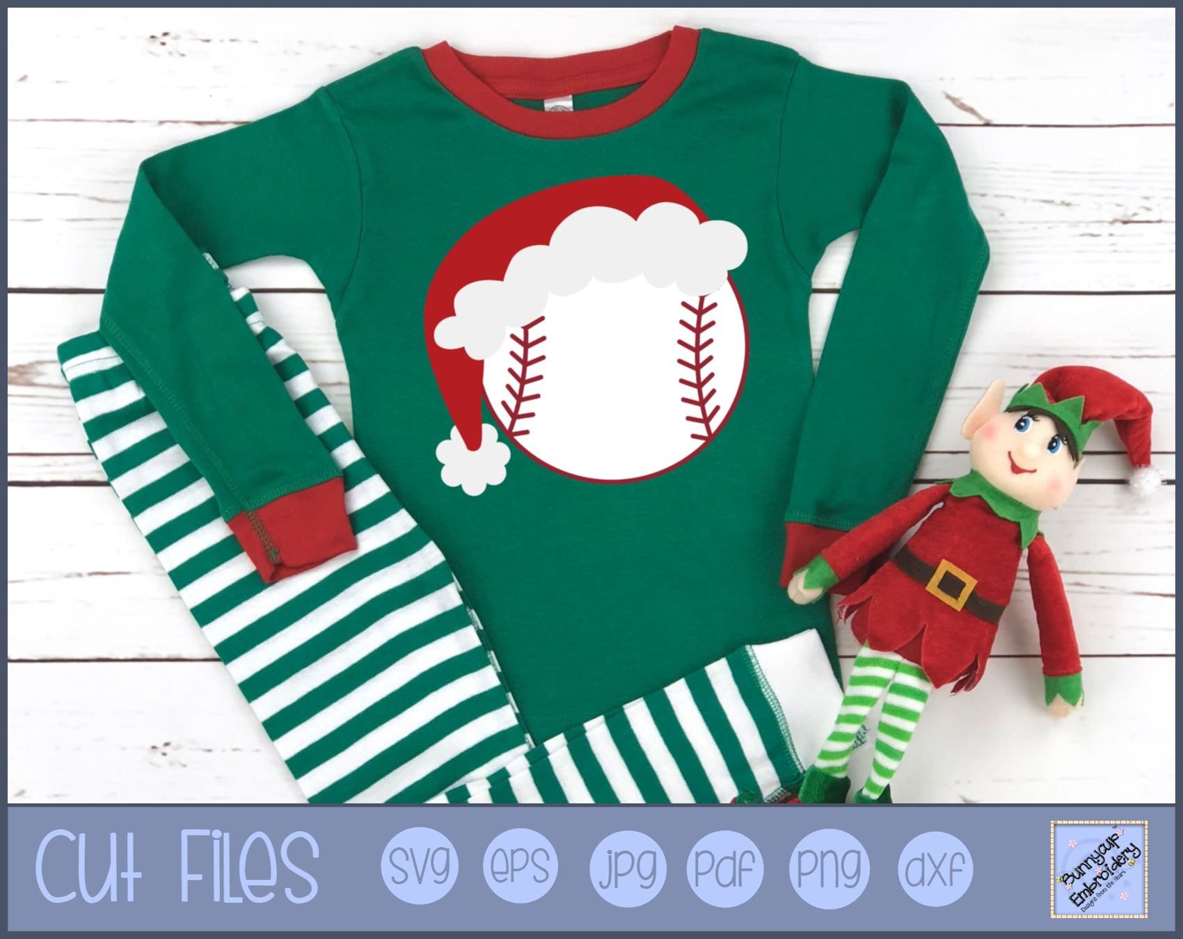Baseball With Santa Hat SVG Clipart and SVG File Personal - Etsy