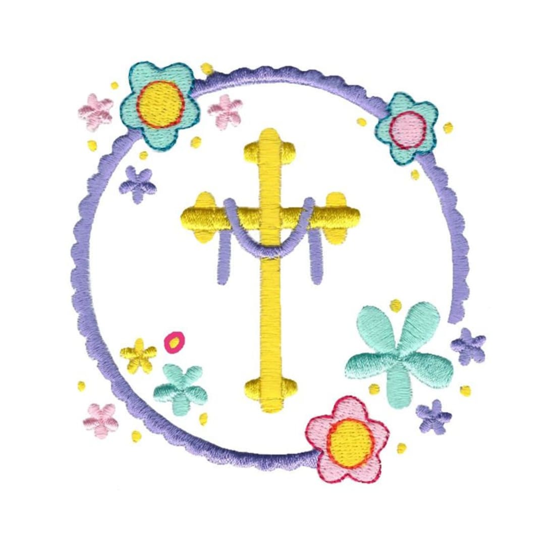 Easter Cross Embroidery Design - 4x4 5x7 6x10 8x8 Sizes Included ...
