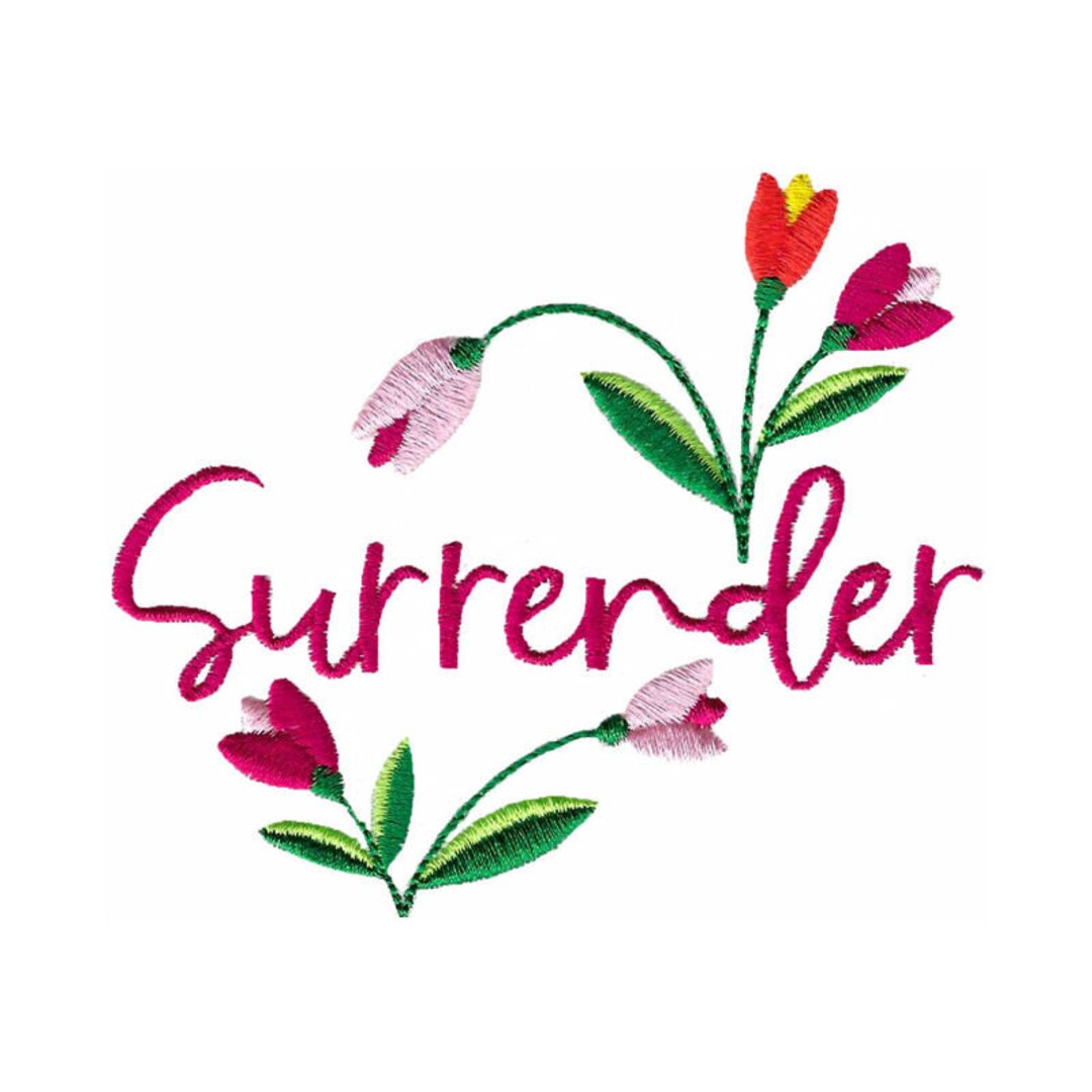 Surrender Machine Embroidery Design - 4x4 5x7 6x10 Sizes Included ...