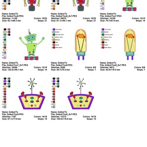 Zotbot Too Filled Stitch Machine Embroidery Designs 4x4 5x7 - Etsy