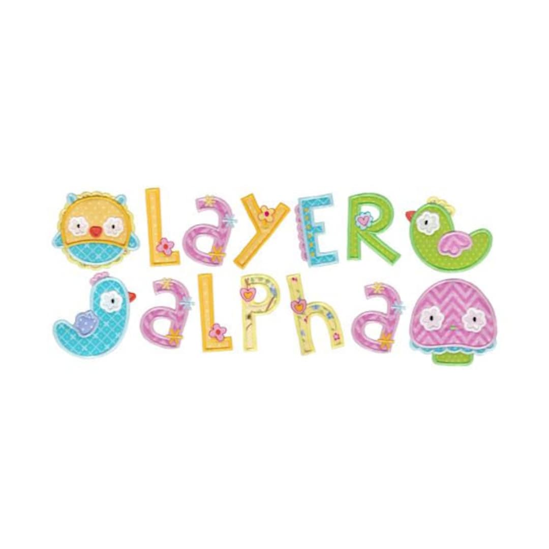 Layer Alpha Applique Machine Embroidery Designs 4x4 5x7 BX Files ...