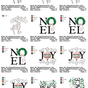 Elegant Christmas - 12 Machine Embroidery Designs - Multiple Sizes ...