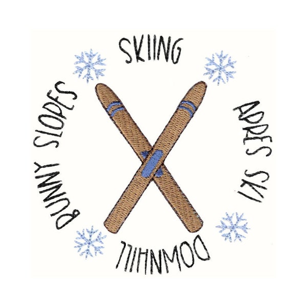 Ski Embroidery - Etsy