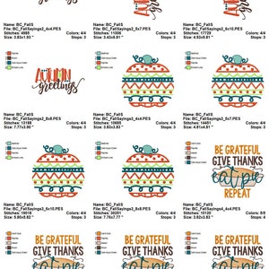 Fall Sayings - 15 Machine Embroidery Designs - Multiple Sizes - Autumn ...