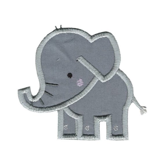 Elephant Applique Embroidery Design 4x4 5x7 6x10 8x8 Sizes - Etsy