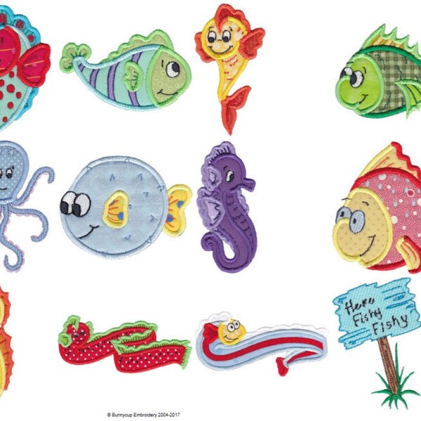 Machine Embroidery Fish - Etsy