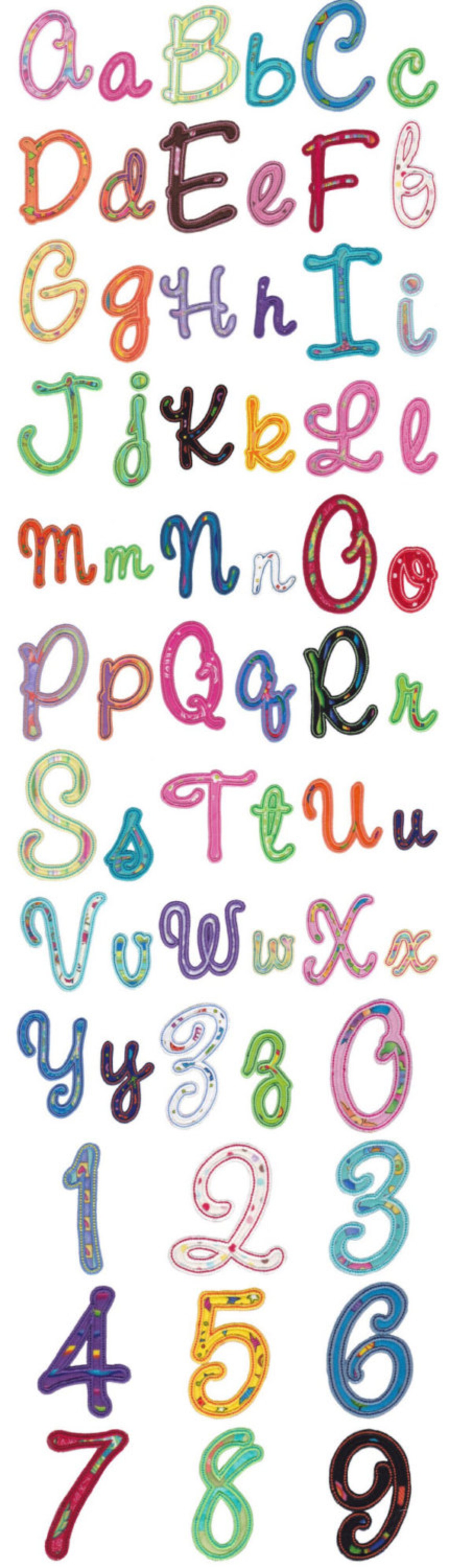 Curly Girl Alphabet Applique Machine Embroidery Designs 4x4 | Etsy