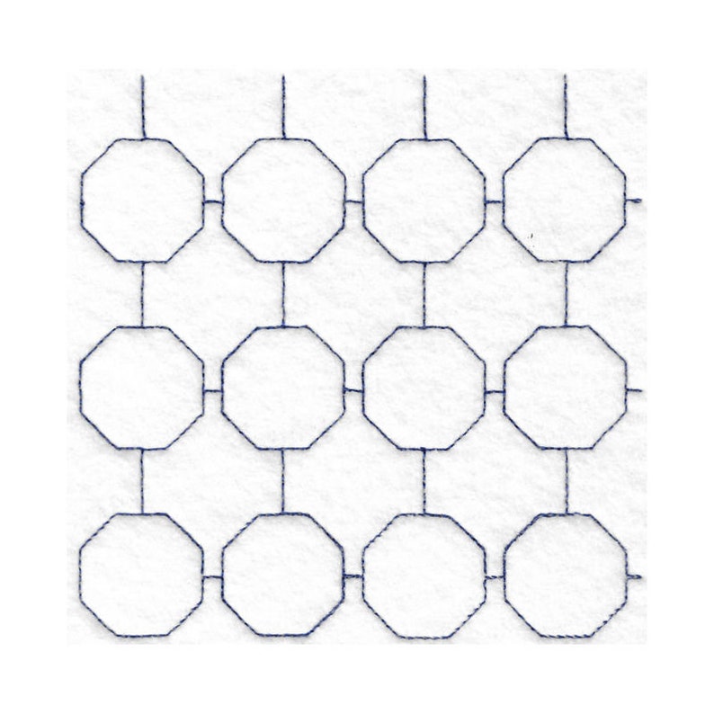 Octagon Quilt Block Embroidery Design Multiple Sizes - Etsy