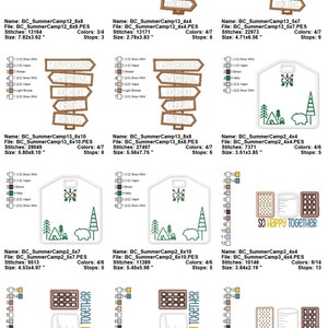 Summer Camp - 13 Machine Embroidery Designs - Multiple Sizes Included ...