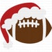 Football With Santa Hat SVG Clipart and SVG File Personal and Small ...