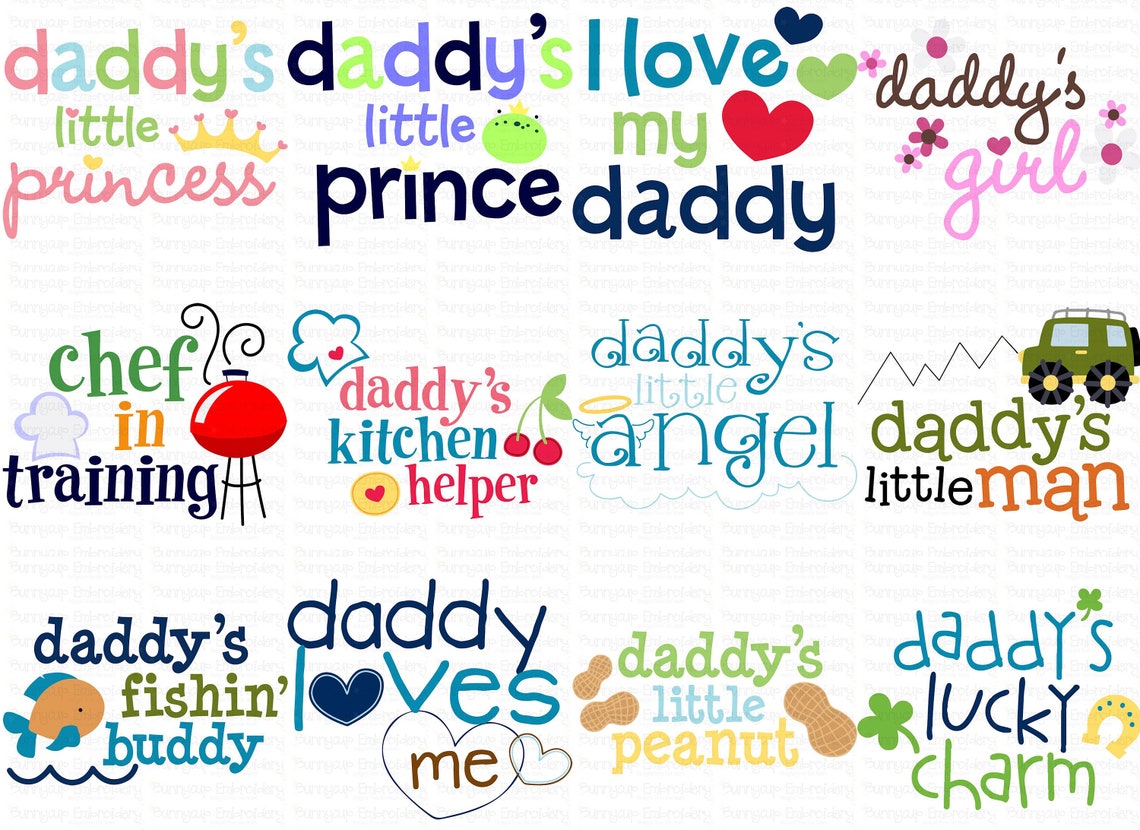 Dear Daddy Bundle Clipart and SVG 12 SVG Clipart and - Etsy
