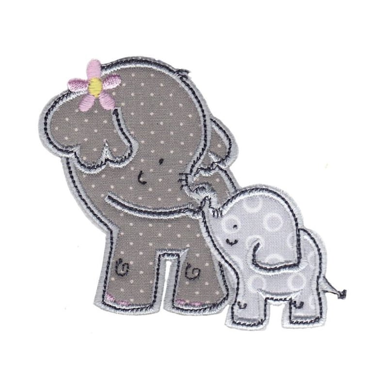 Elephants Applique Design 16 Machine Embroidery Design 4x4 5x7 6x10 8x8 ...