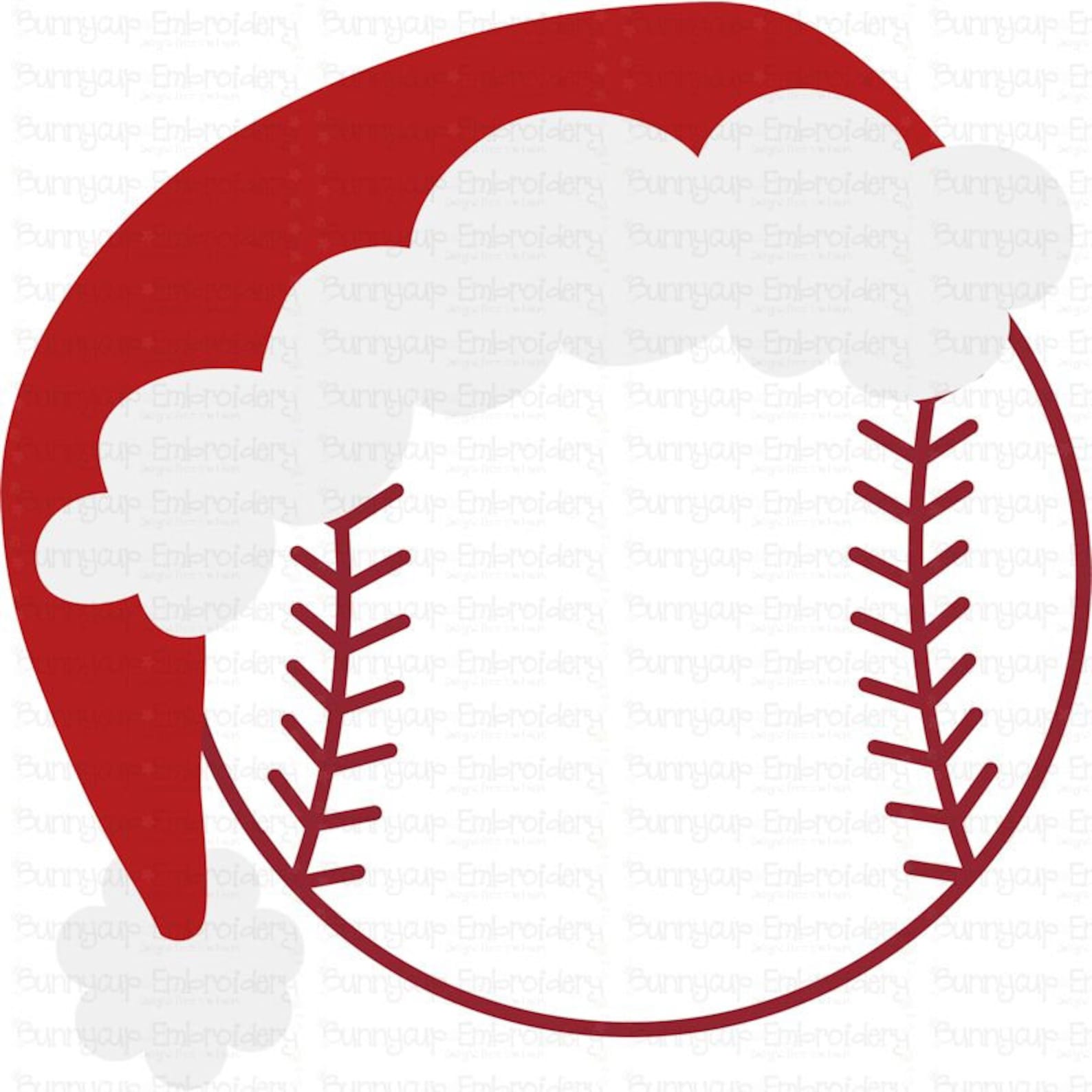Baseball With Santa Hat SVG Clipart and SVG File Personal - Etsy