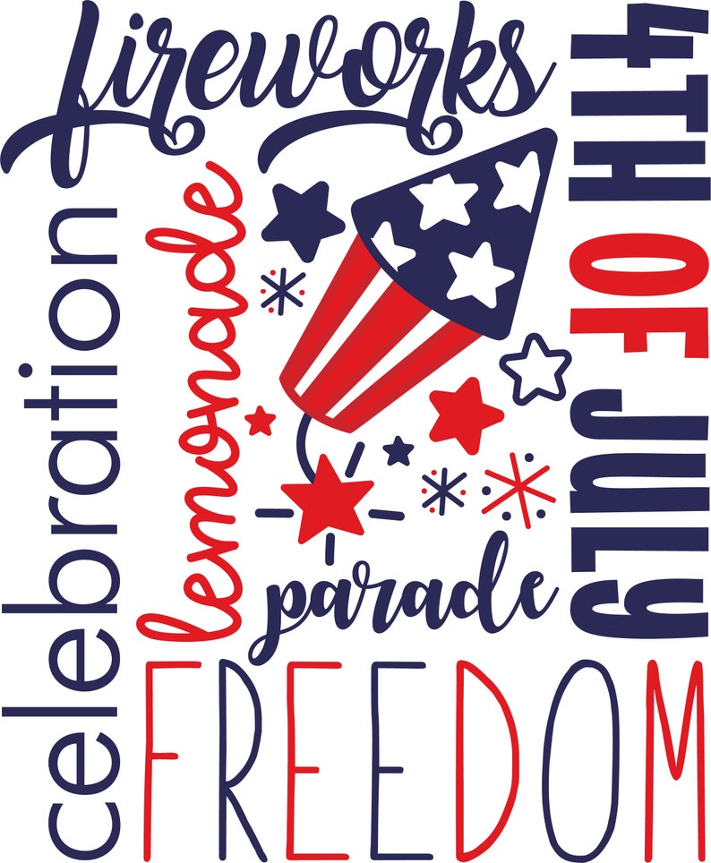 4th of July Subway Art SVG Personal and Small Business Use | Etsy