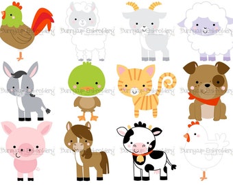 Big Farm Clipart Bundle. Farm Animals Farm Life and Farm - Etsy Israel