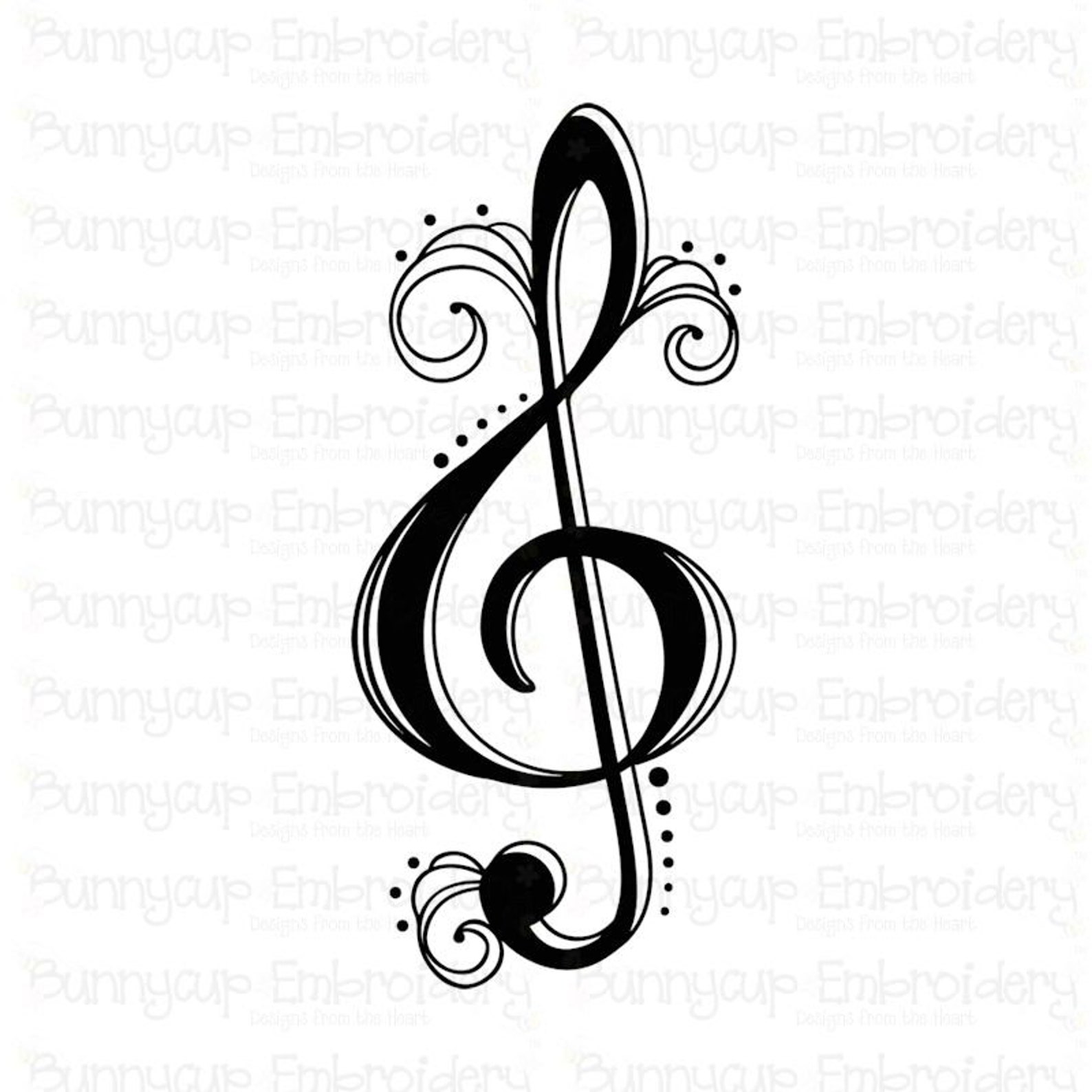 Music SVG - Treble Clef - Clipart and SVG - Personal and Small Business ...