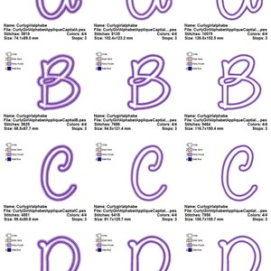 Curly Girl Alphabet - Applique Machine Embroidery Designs - 4x4 5x7 ...