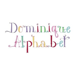 Dominique Alphabet Machine Embroidery Designs BX Files Included - Etsy