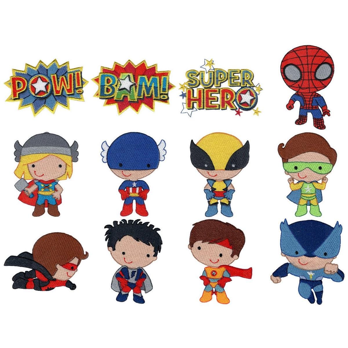 Superheroes - 12 Machine Embroidery Designs - Multiple Sizes Included ...