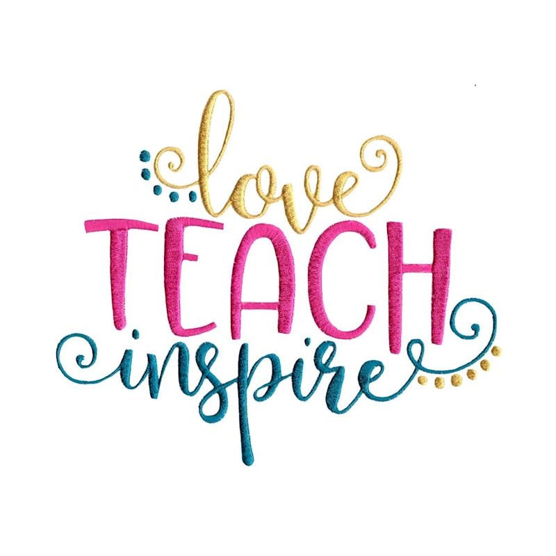 Teacher Embroidery - Etsy