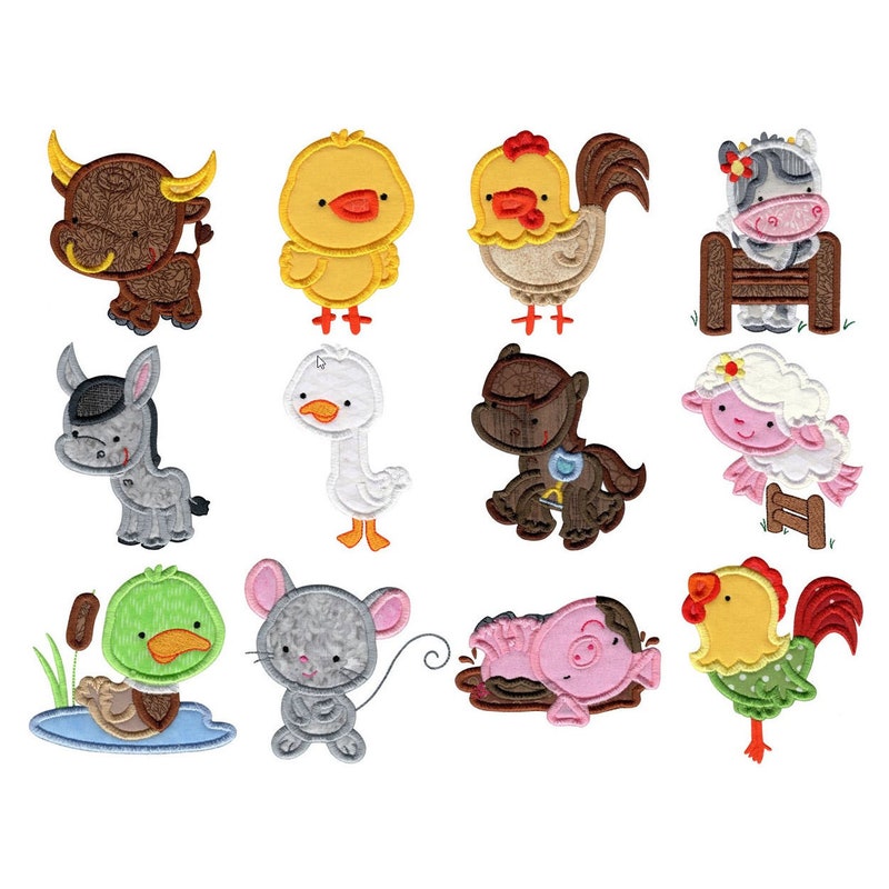 Farm Animal Applique - Etsy