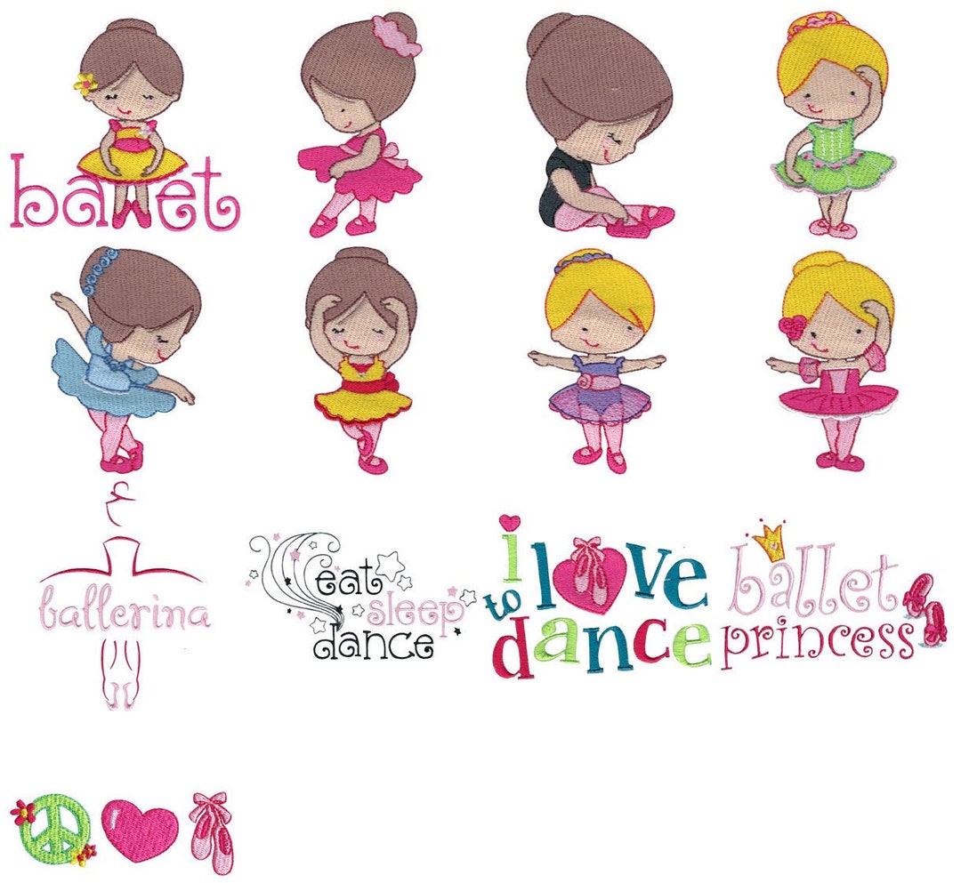 Ballet - 13 Machine Embroidery Designs - Multiple Sizes Included ...