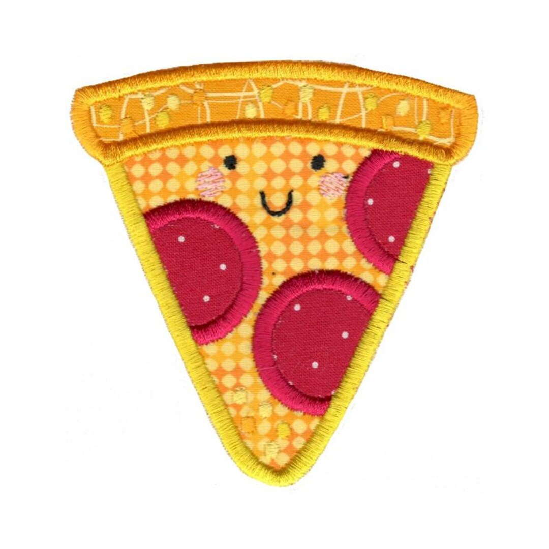 Pizza Applique Embroidery Design - 4x4 5x7 6x10 8x8 Sizes Included ...